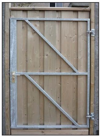 IJzeren deurframe met slotkast H155xB100 cm | Van Kooten