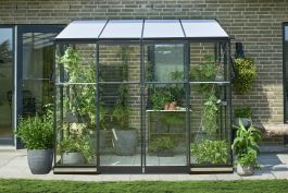 Muurkas Qube - Lean-to 68 - 251x188x230 cm - Zwart - Veiligheidsglas ...