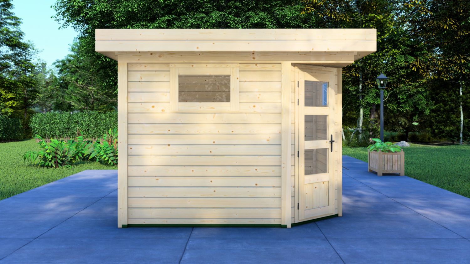 Prime Line Corner blokhut 300x300 cm | Van Kooten