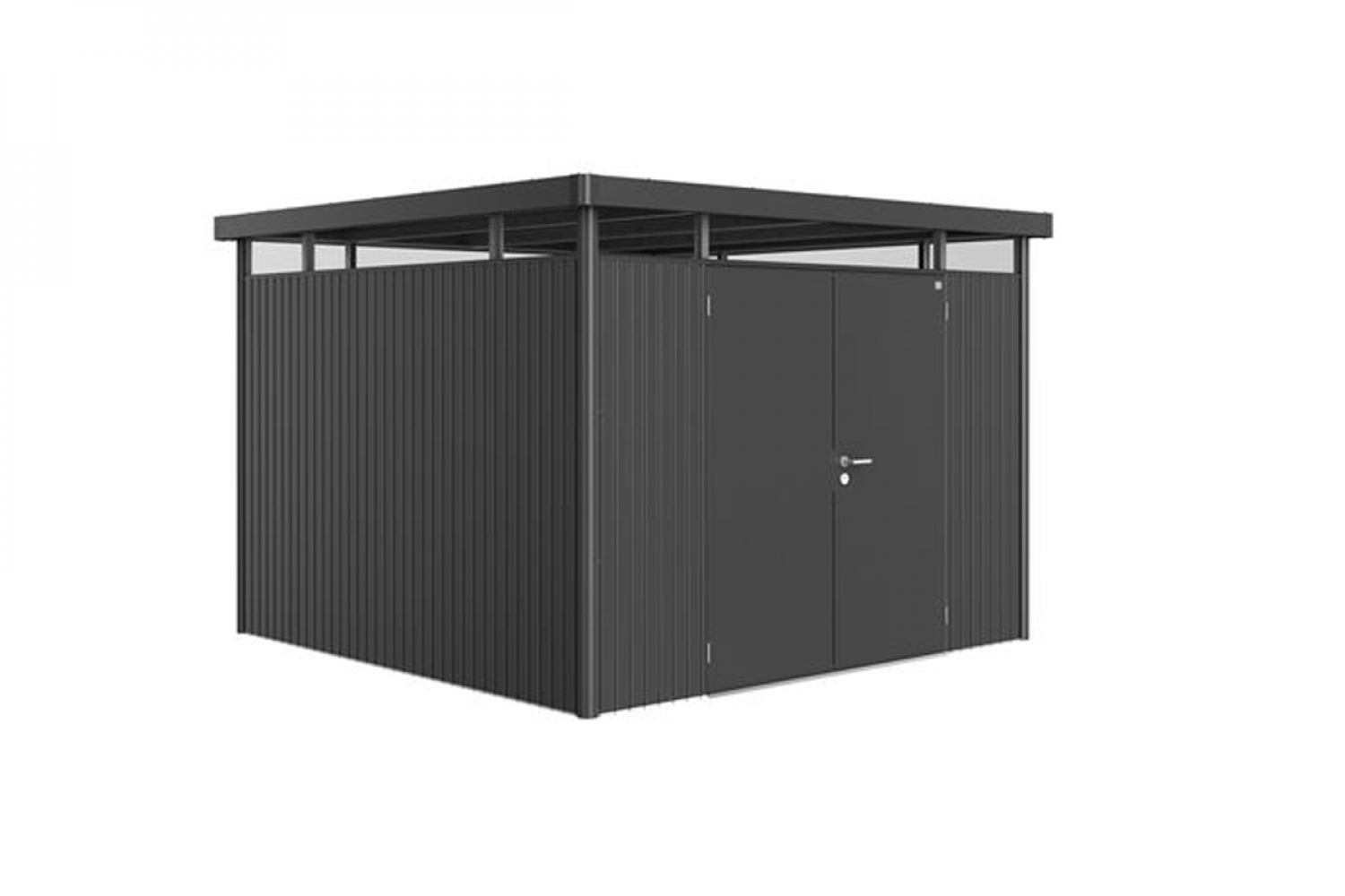 Metalen berging Highline H6 315x315x222 cm met dubbele deur | Van Kooten